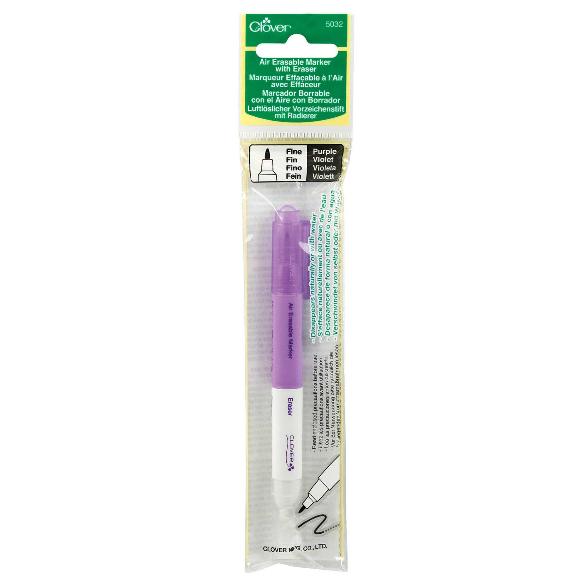 CLOVER AIR ERASABLE MARKER WITH ERASER – Future Tech Sewing